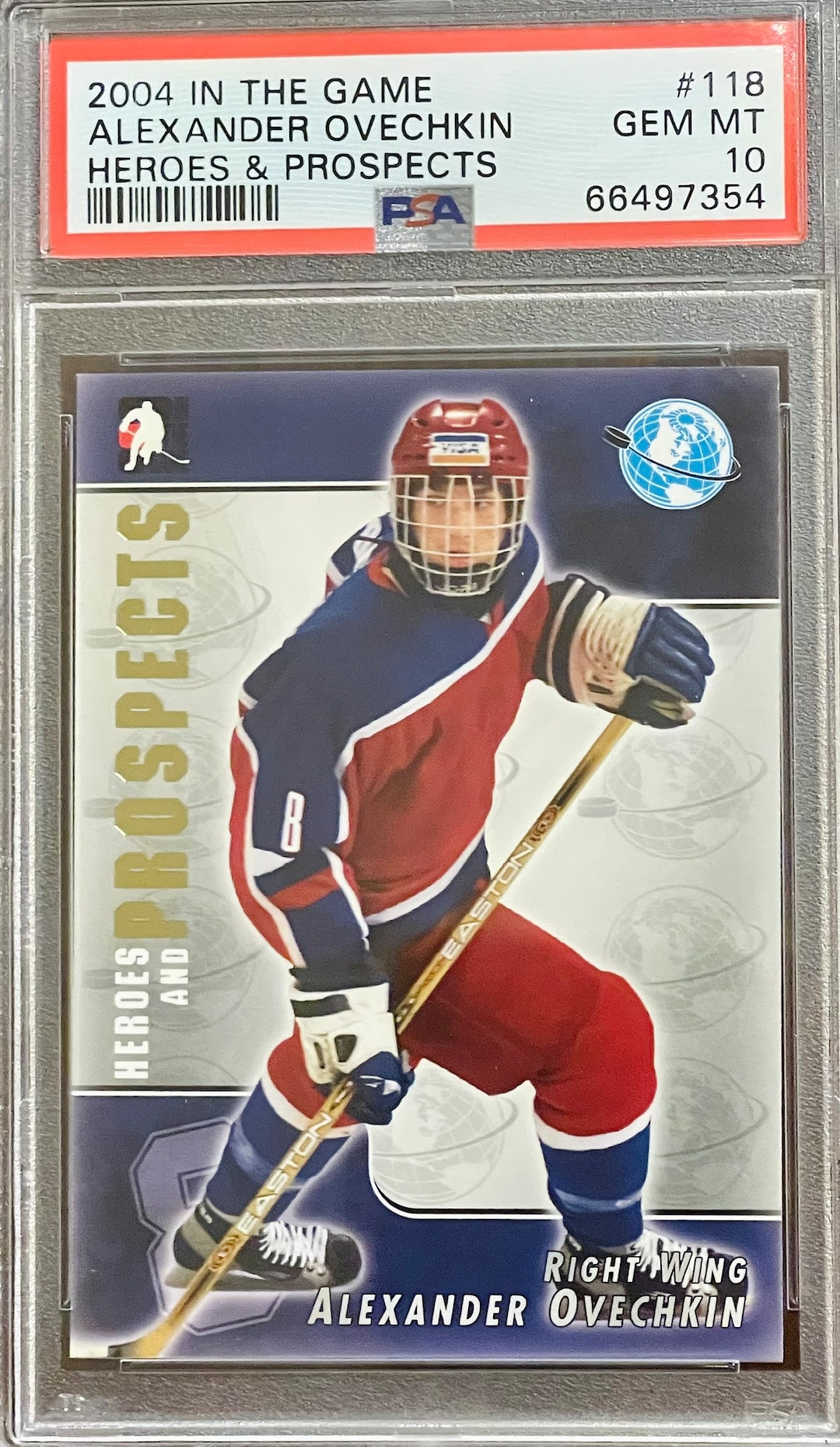 2004 Alex Ovechkin Capitals in the Game 118 Rookie Card RC Gem Mint PSA ...