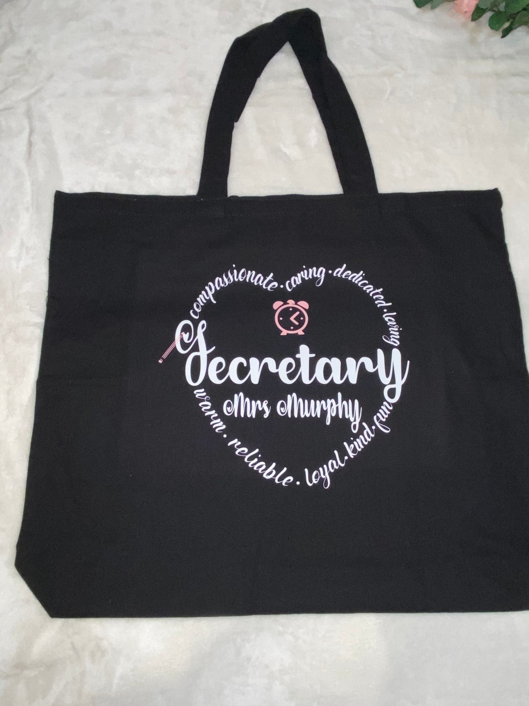 Customized Secretary Tote Bag! Personalized Secretary Tote Bag ...