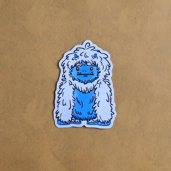 Grumpy Yeti Sticker Yeti Vinyl Sticker Cute Yeti Sticker | Etsy