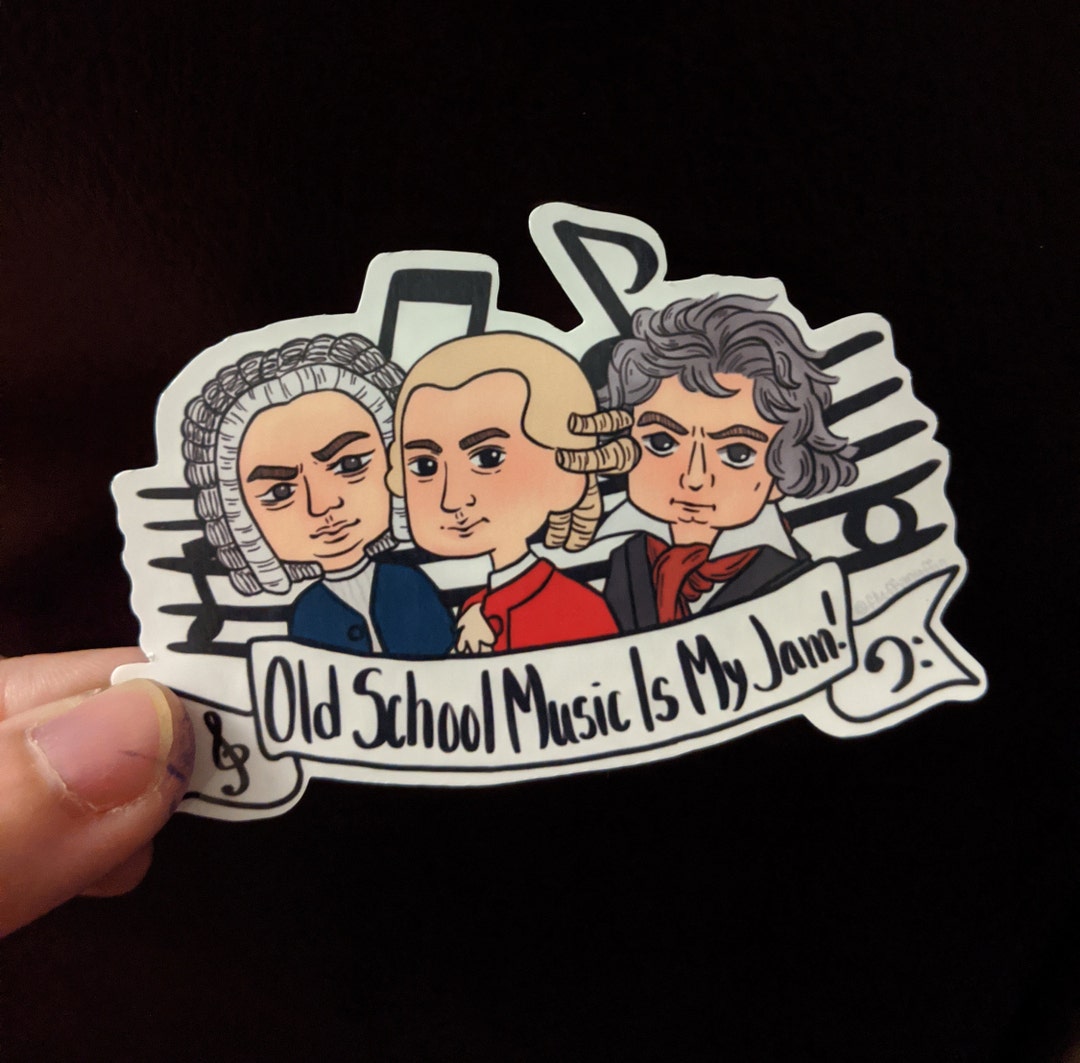 Old School Music Vinyl Sticker, Classical Music, Classical Music ...