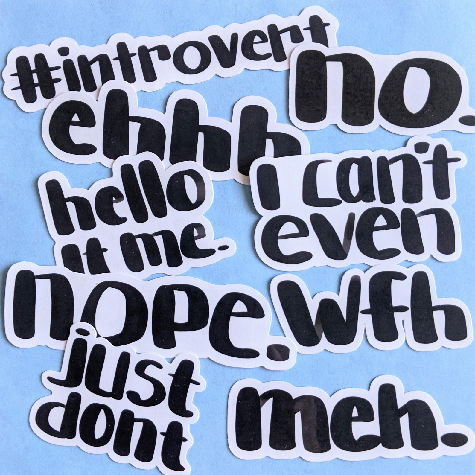 Stuff Introverts Say Sticker, Word Sticker, Introvert Sticker ...