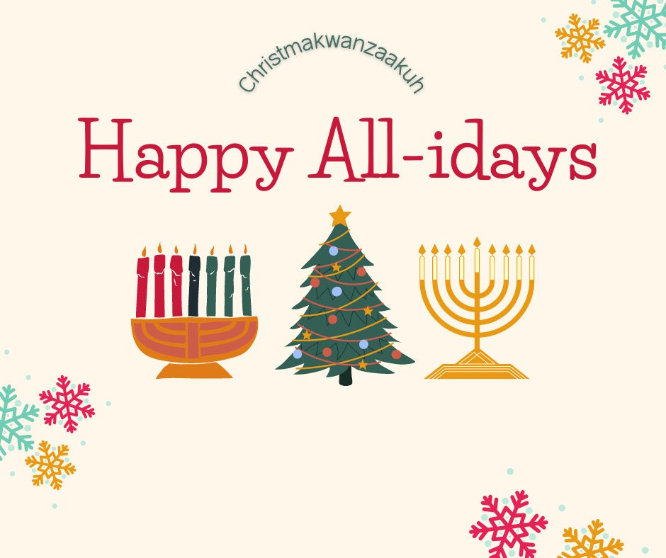 Instant Download - Happy Allidays, Holidays, Inclusive Holidays ...