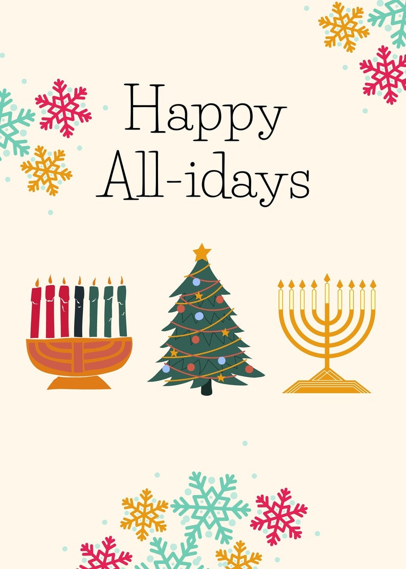 Instant Download - Happy Allidays, Holidays, Inclusive Holidays ...