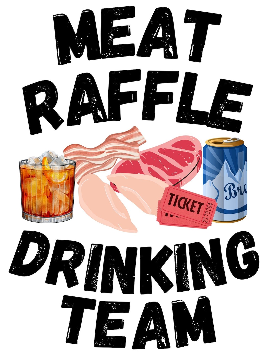 Meat Raffle Drinking Team SVG: Dive Bar Humor (SVG & PNG) - Etsy
