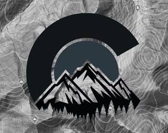 Colorado Sticker. Nature C Colorado Flag Car Bumper Sticker, Window ...