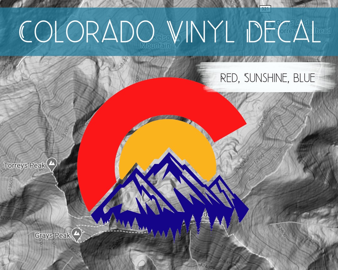 Colorado Flag Logo Sticker Colorado Logo Sticker Colorado - Etsy