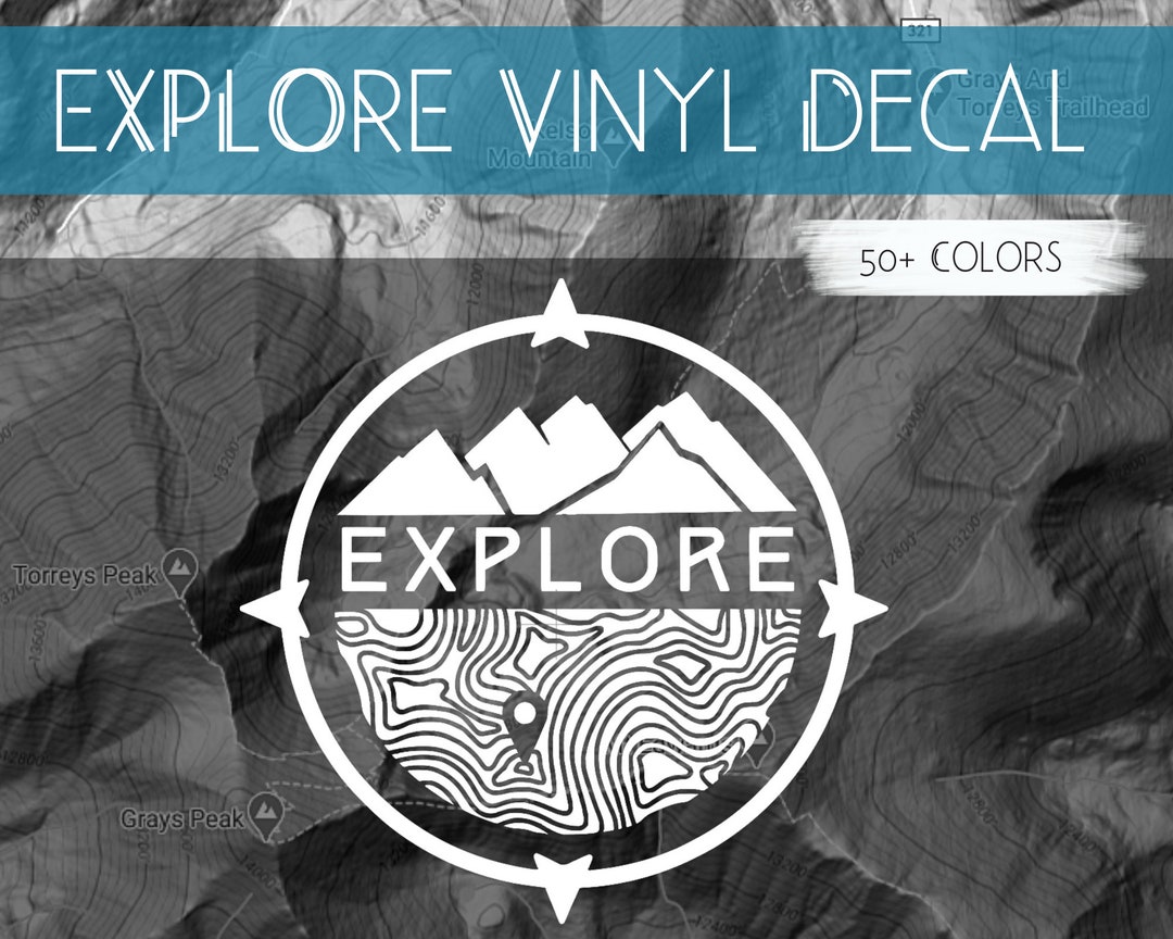 Explore Decals Explore Sticker Adventure Sticker Hiking - Etsy