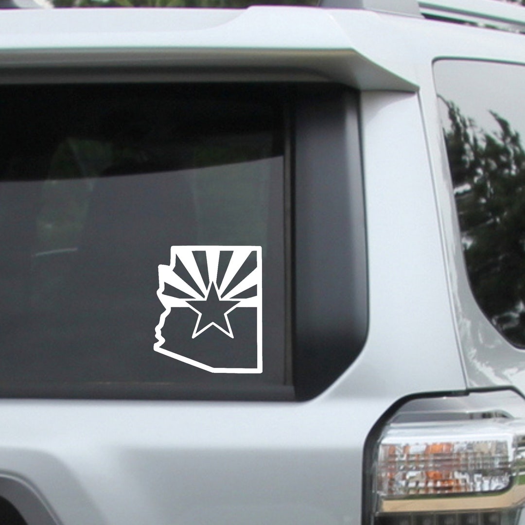 Arizona Vinyl Decal, Arizona State Flag Vinyl Decal, Arizona State Flag ...