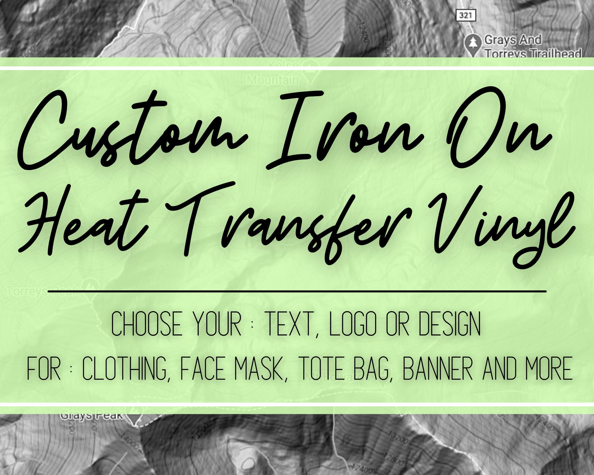 Custom Heat Transfer Vinyl Iron on Decal Apparel Decal | Etsy
