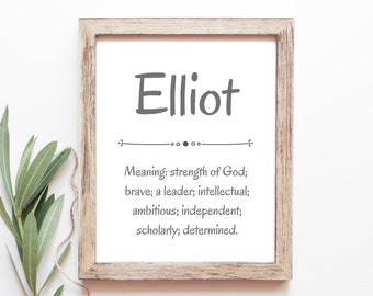 Elliot Name Necklace - Etsy