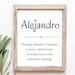 Alejandro Baby Name Meaning Baby Names Nursery Sign Boy Names ...