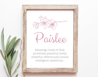 Paislee Name Sign - Etsy