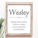 Wesley Baby Name Meaning Baby Names Nursery Sign Boy Names Printables ...