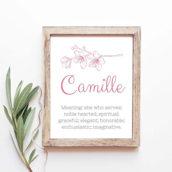 Camille Sign With Meaning - Etsy