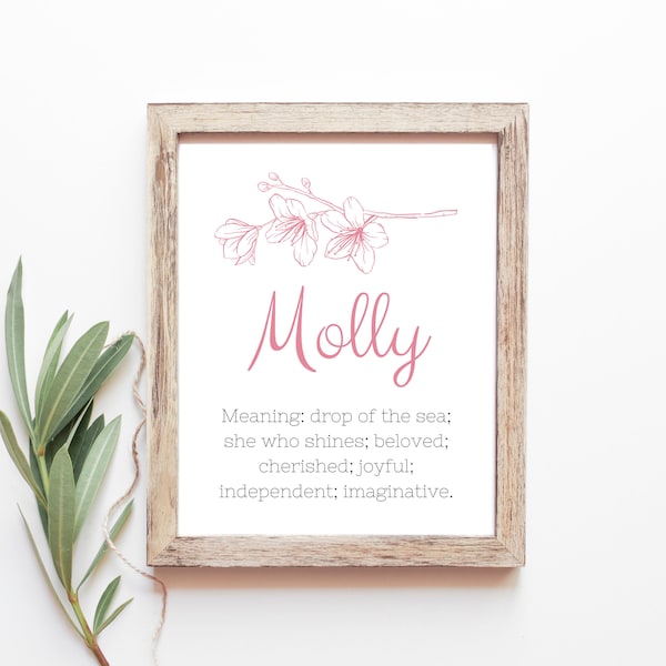 Molly Name Meaning Art - Etsy
