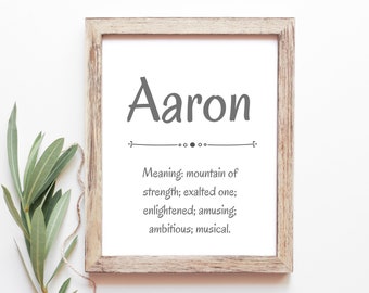 Aaron Sign - Etsy