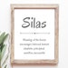 Silas Baby Name Meaning Baby Names Nursery Sign Boy Names Printables ...