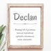 Declan Baby Name Meaning Baby Names Nursery Sign Boy Names - Etsy