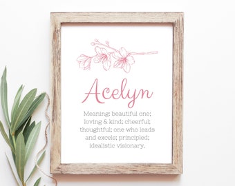 Acelyn Sign - Etsy