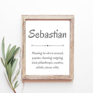 Sebastian Baby Name Meaning Baby Names Nursery Sign Boy Names ...