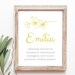 Emilia Yellow Baby Name Meaning Baby Names Nursery Sign Girl Names ...