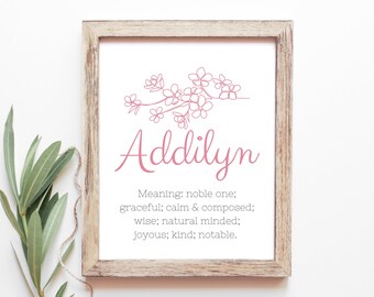Oaklynn Baby Name Meaning Baby Names Nursery Sign Girl Names - Etsy