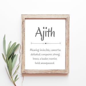 Ajith Baby Name Meaning Baby Names Nursery Sign Boy Names Printables ...