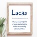 Lucas Baby Name Meaning Baby Names Nursery Sign Boy Names Printables ...