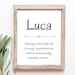 Luca Baby Name Meaning Baby Names Nursery Sign Boy Names Printables ...