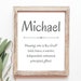 Michael Baby Name Meaning Baby Names Nursery Sign Boy Names Printables ...