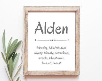 Alden Name Signs - Etsy
