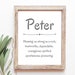 Peter Baby Name Meaning Baby Names Nursery Sign Boy Names Printables ...