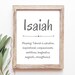 Isaiah Baby Name Meaning Baby Names Nursery Sign Boy Names Printables ...
