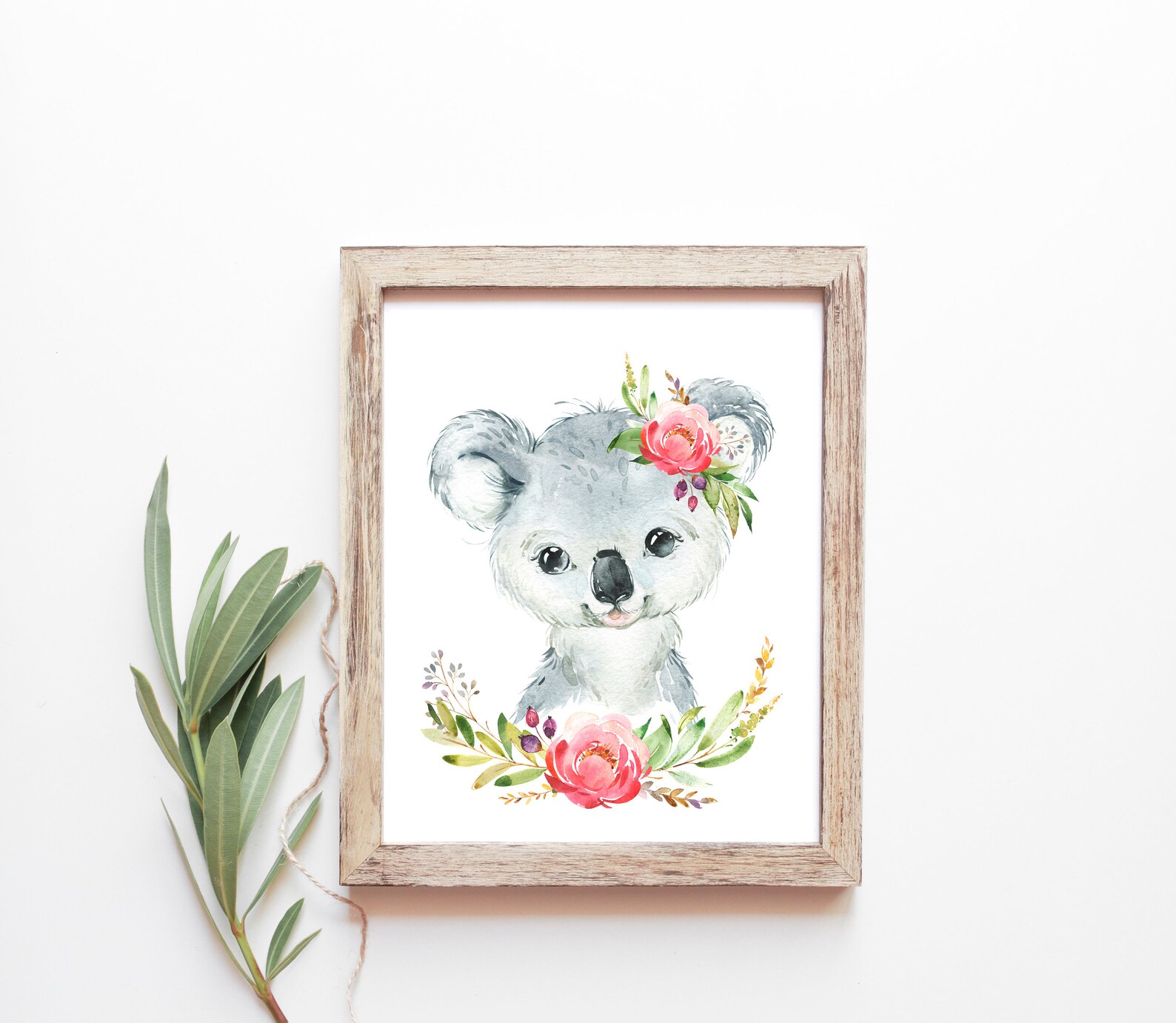 Koala Nursery Sign - Digital Download - Floral - Girl Nursery ...