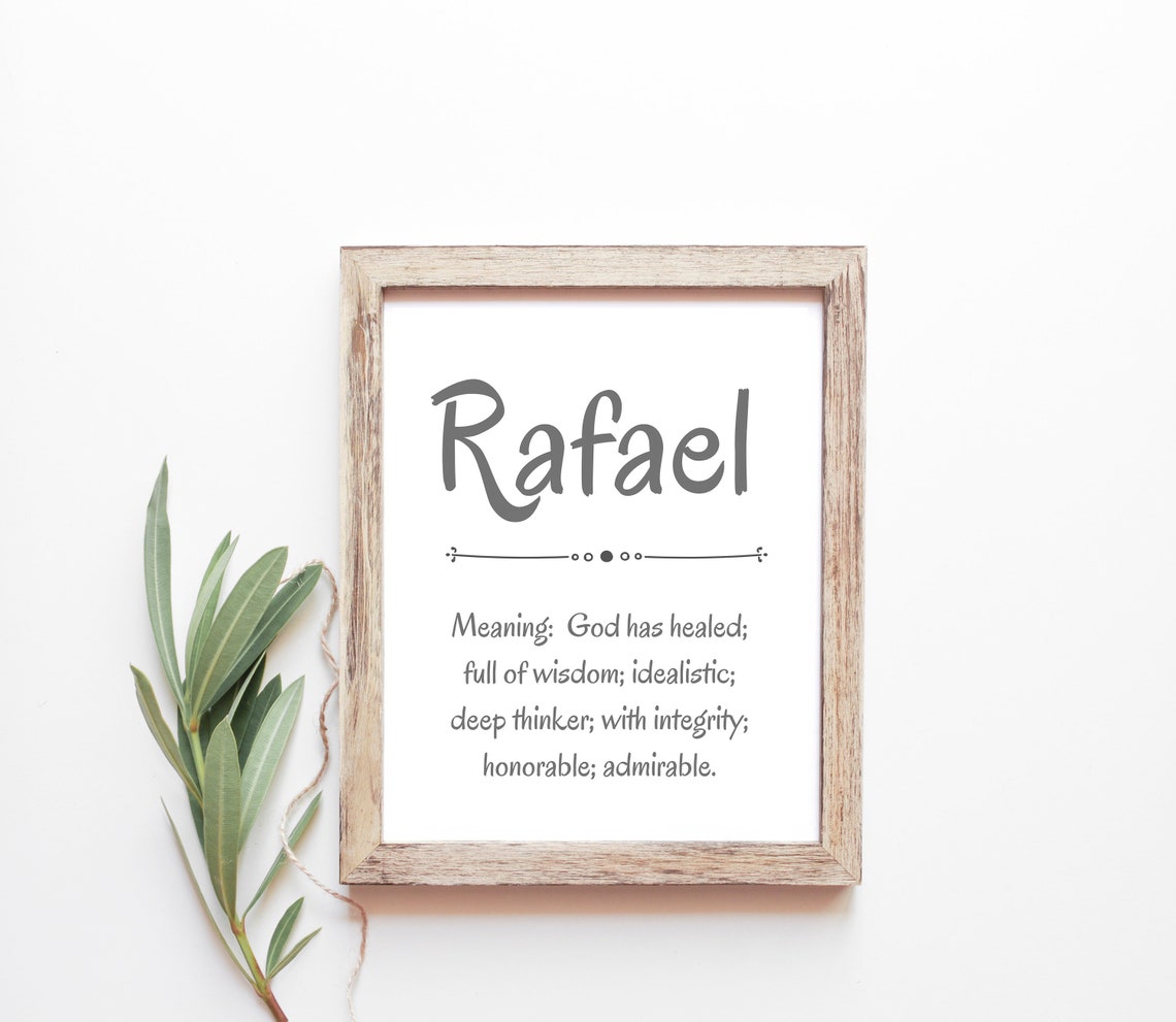 Rafael Baby Name Meaning Baby Names Nursery Sign Boy Names - Etsy