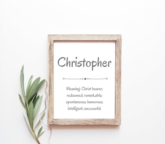 Christopher Baby Name Meaning Baby Names Nursery Sign Boy - Etsy