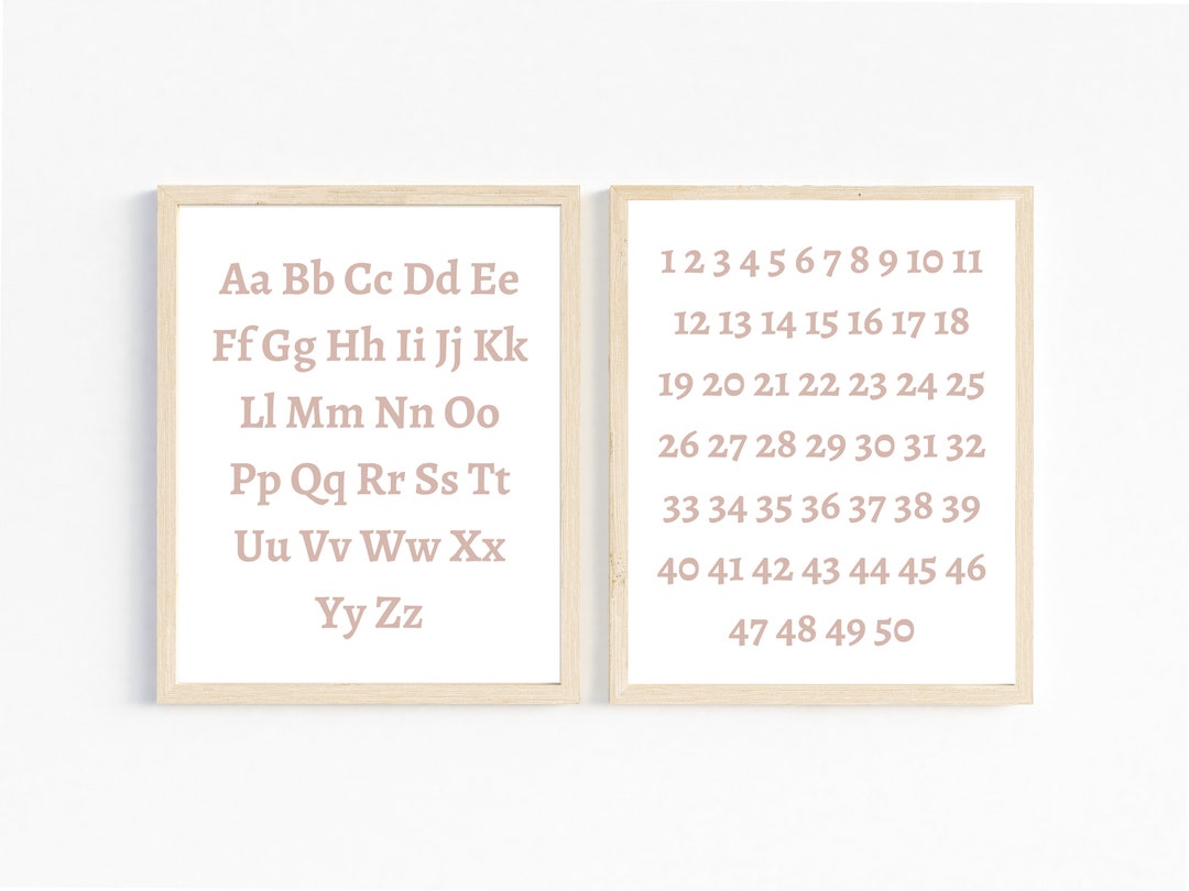 Learning Posters - Pink - Homeschool - Preschool - Floral - Alphabet ...