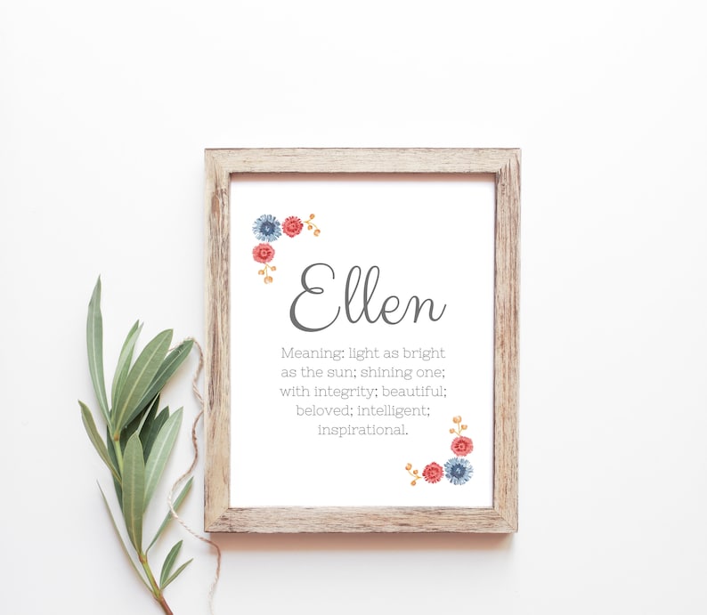 Ellen Baby Name Meaning Baby Names Nursery Sign Girl Names - Etsy