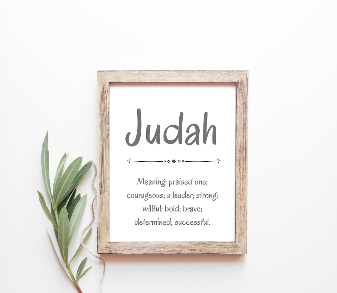 Judah Baby Name Meaning Baby Names Nursery Sign Boy Names Printables ...