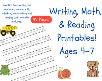 Math Reading Writing - Etsy