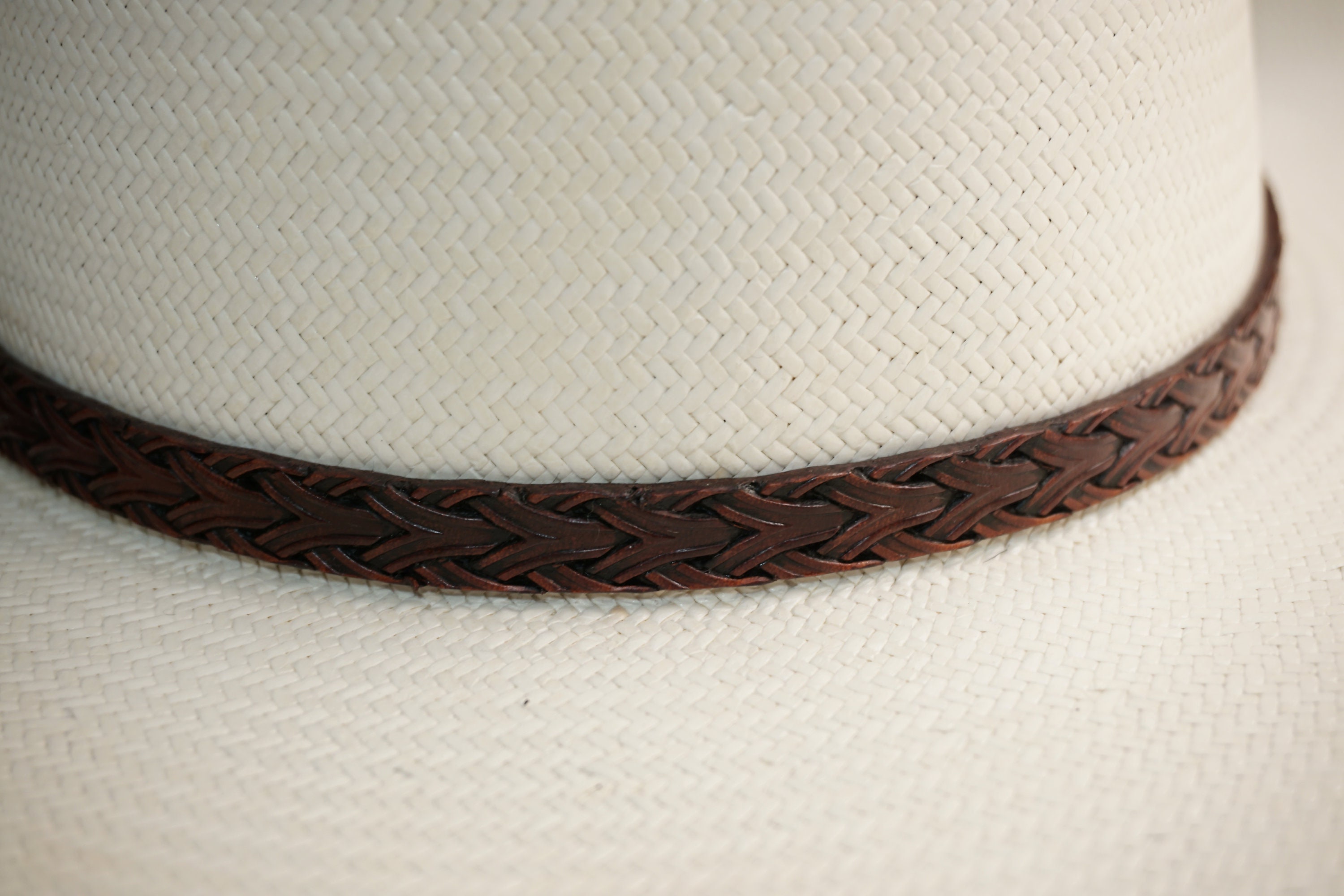 Hat Band Leather Tooled Braid Mahogany S-M L-XL - Etsy