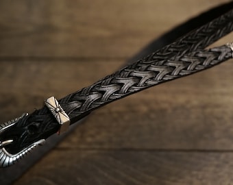 Braided Leather Hat Band - Etsy