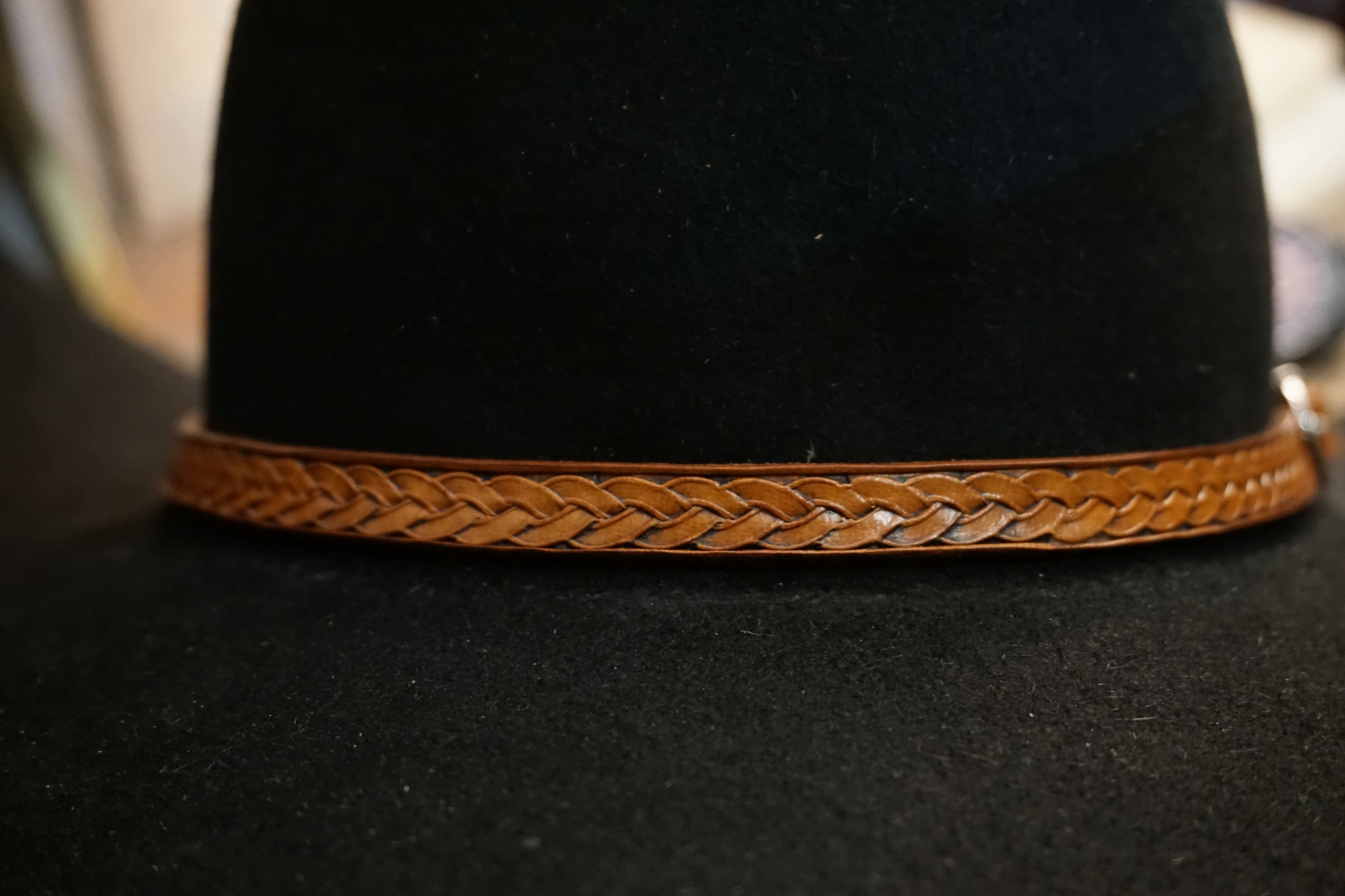 Hat Band Leather Tooled Braided Ribbon English Bridle S-M L-XL - Etsy