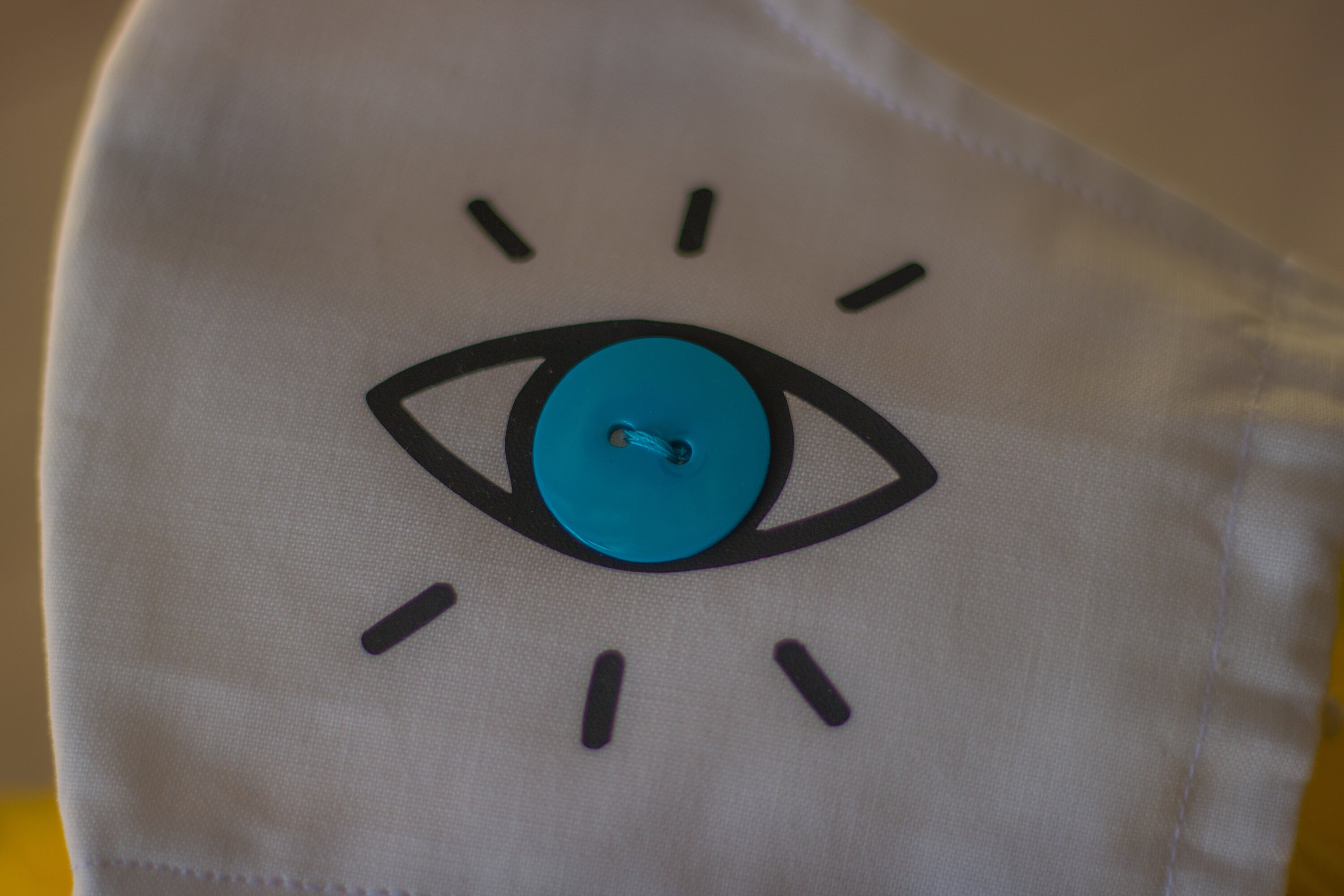 Eye Button Cotton Face Mask | Etsy