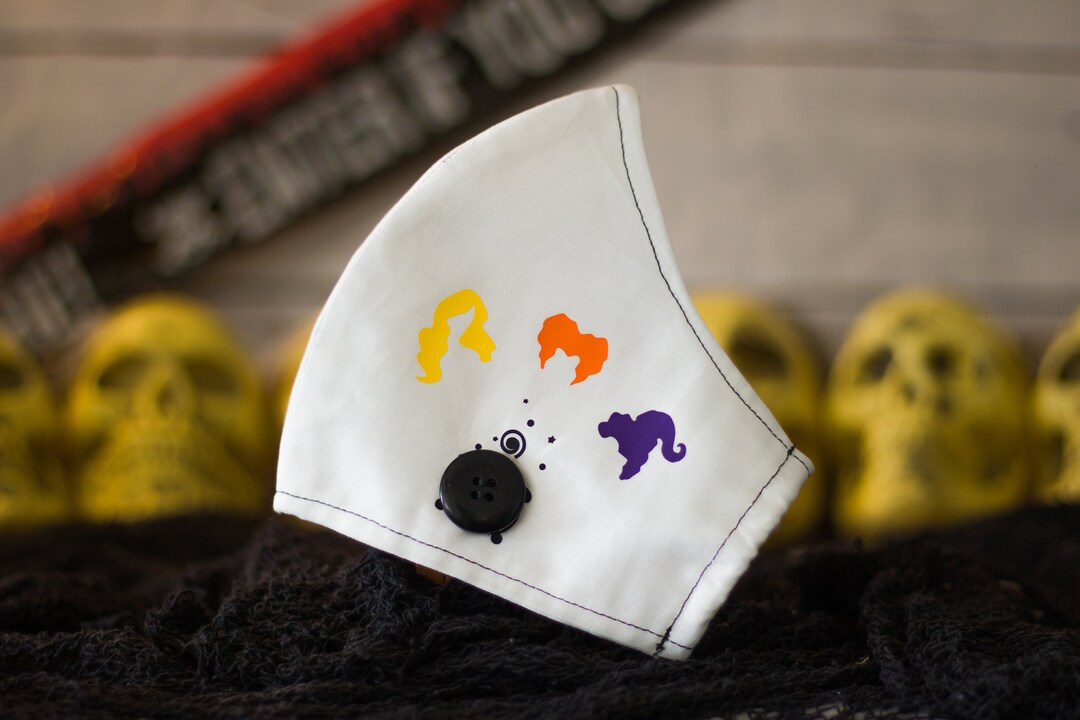 Hocus Pocus Cotton Button Face Mask - Etsy