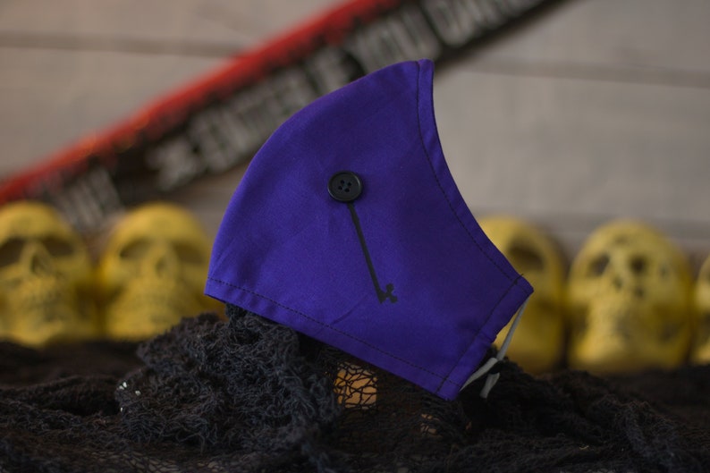 Coraline Cotton Button Face Mask | Etsy