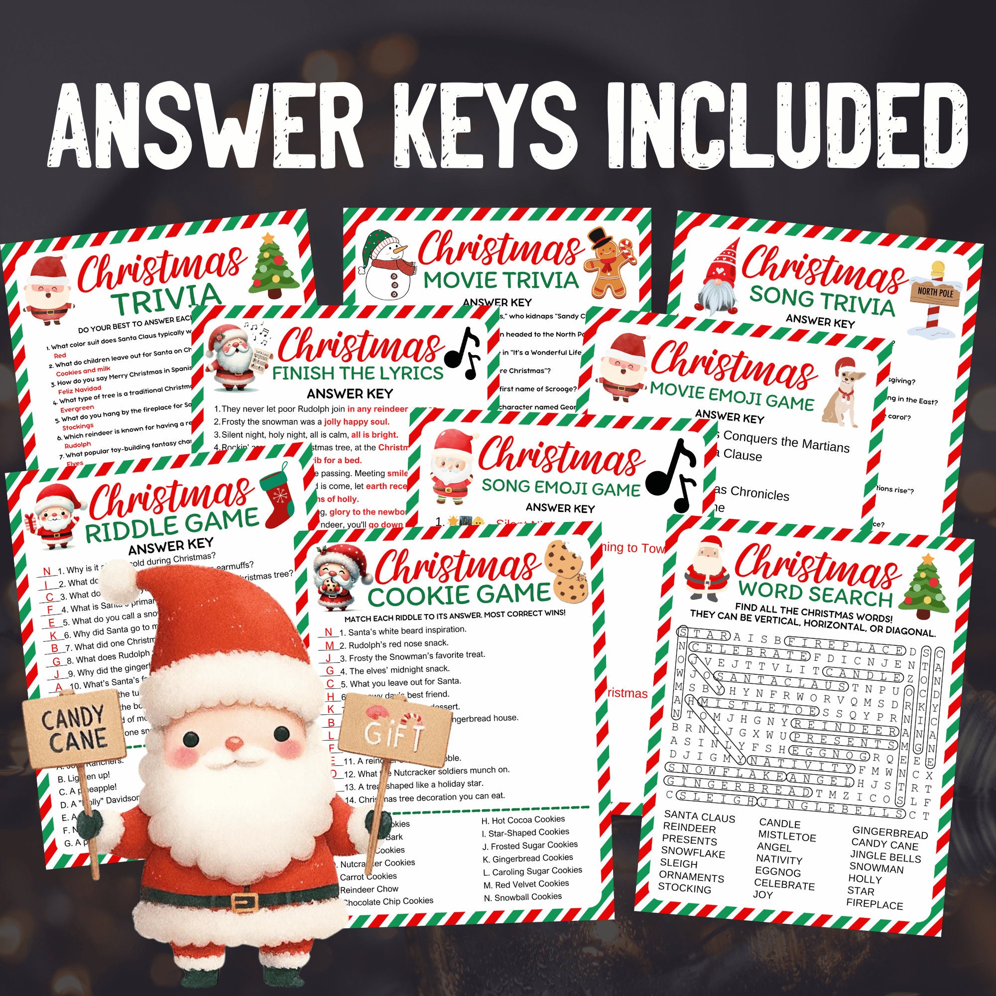 Christmas Game Bundle | Christmas Family Friendly Games | Christmas ...