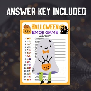 Halloween Emoji Pictionary Game Printable | Teen Halloween Party Game ...