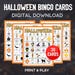 Halloween Bingo | Family Friendly Kids Halloween Bingo Game | Cute ...