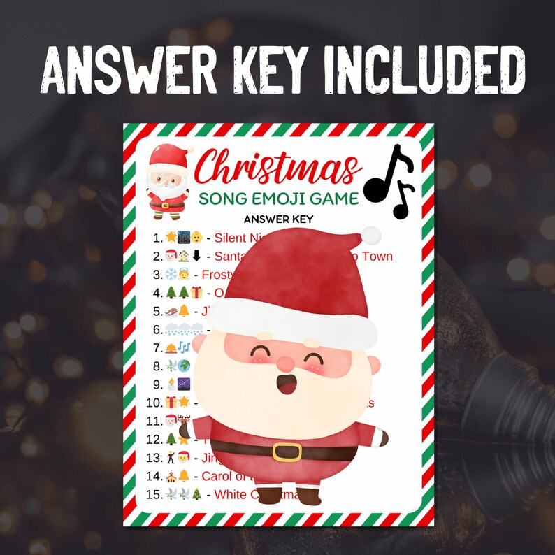 Christmas Song Emoji Family Friendly Game | Emoji Christmas Song Party ...